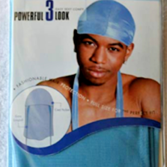 Accessories | Durag Sky Blue 2pcs Smooth Thick Shiny Silky Cap | Poshmark
